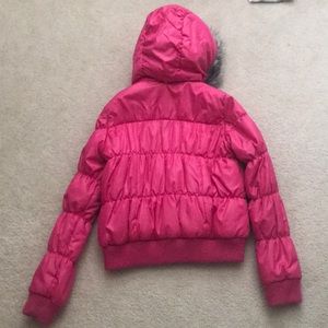 Justice | Jackets & Coats | Justice Bright Pink Puffy Coat W Fur Hood ...